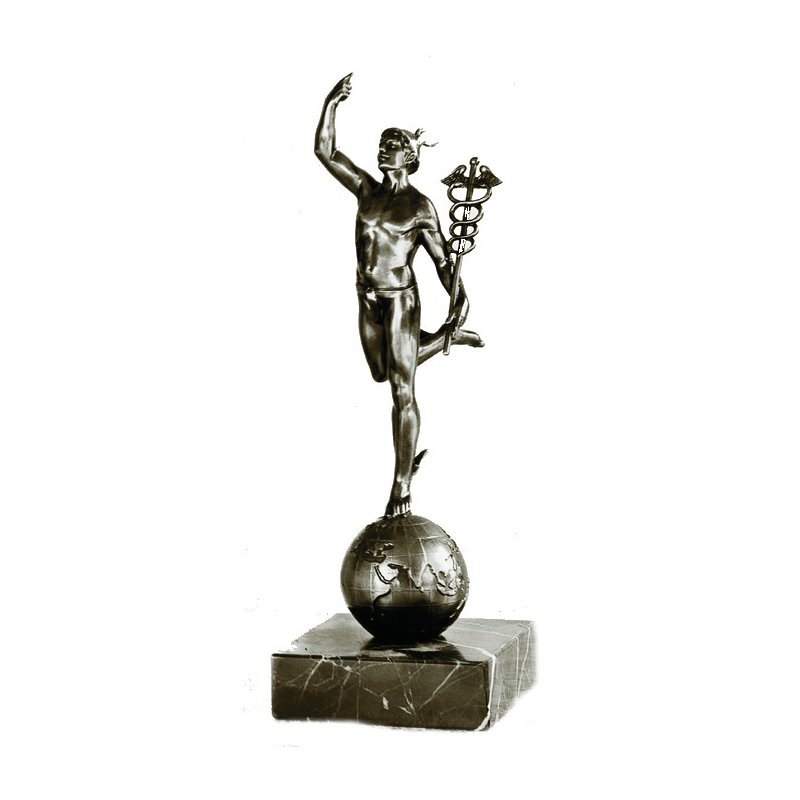 Figur Merkur versilbert 29,5cm, Gosling Pokale und Trophäen