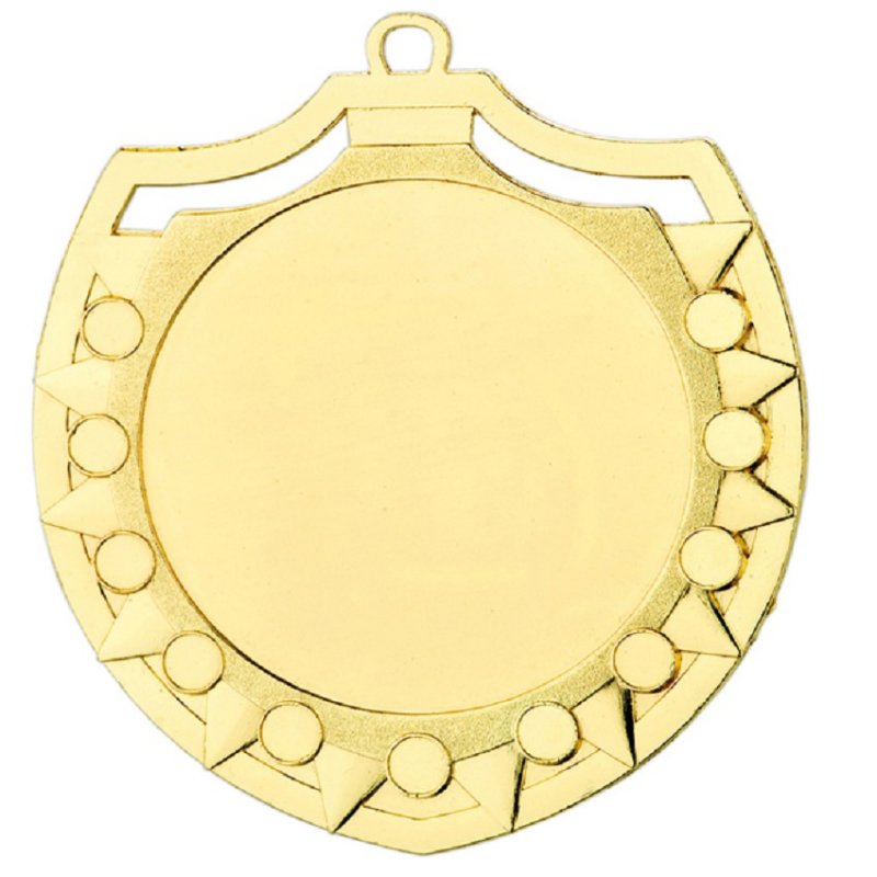 Medaille D=50mm, 75x72 mm gold für 25mm Emblem , Band, Emblem