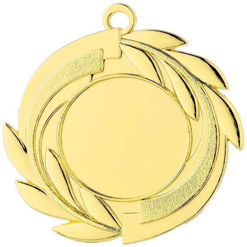 Medaille in gold, silber oder bronzefarben, Emblem, Band und Montage